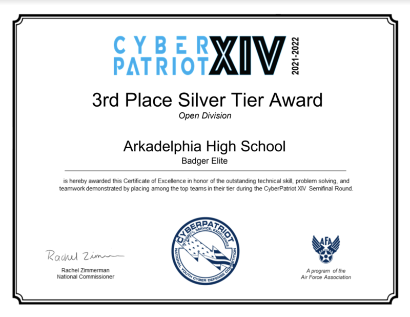 The AHS Cyberpatriot Team Recognized with Badger Pride Awards in the ...